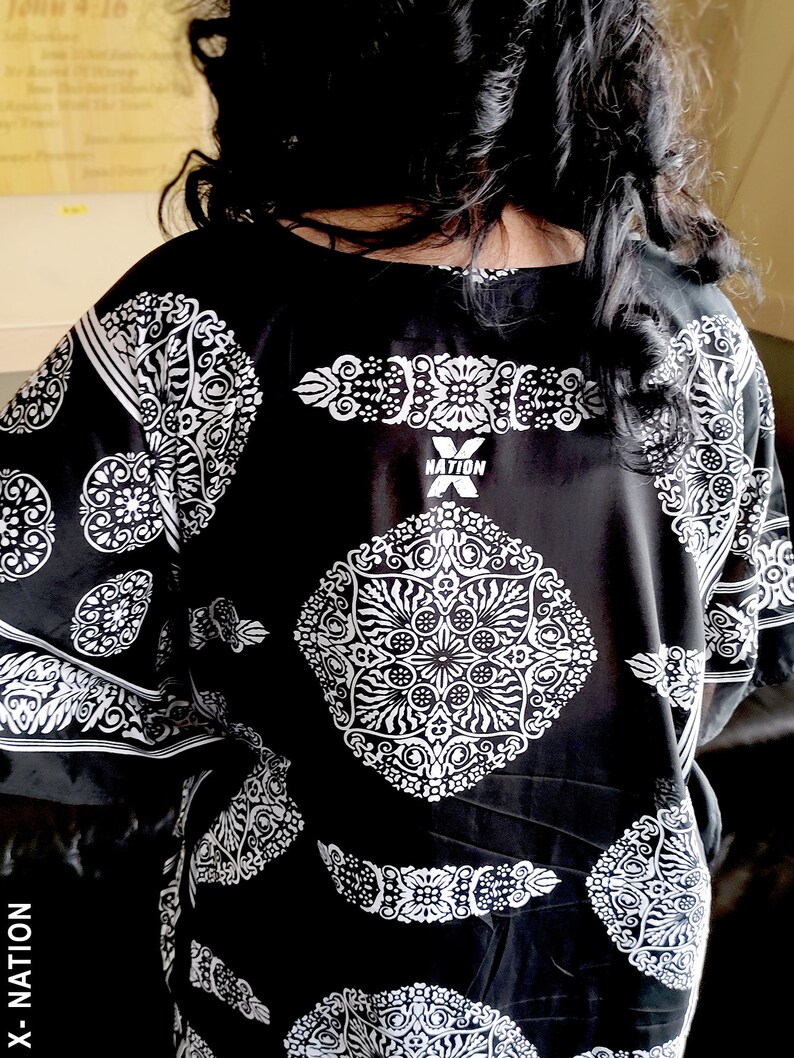 Hebrew Israelite Women's Black & White Kaftan Dress With - Etsy