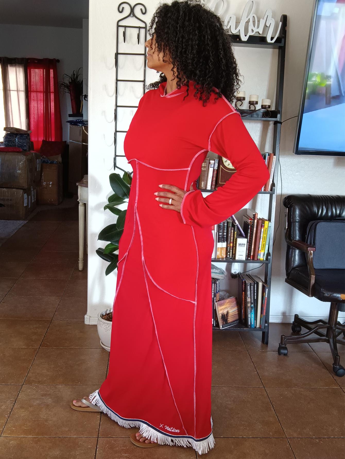 Hebrew Israelite Women's Inside Out Hoodie Dress With Fringes - 12 ...