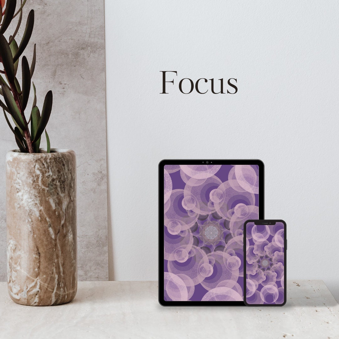 Focus Healing Digital Wallpaper - Etsy