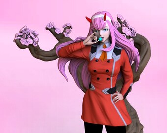 Zero Two 3d Print | Etsy