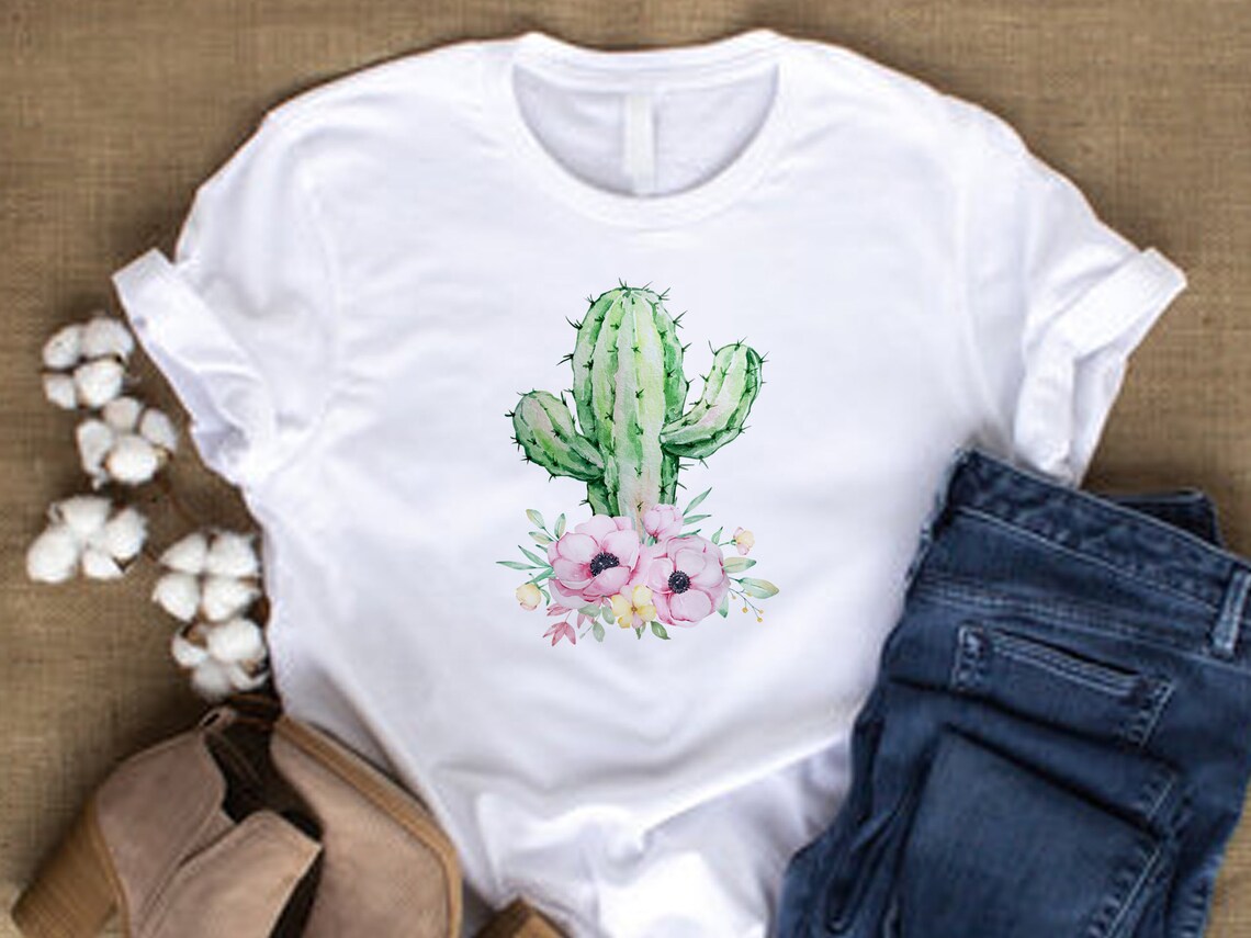 Cactus Sublimation Designs Downloads, Watercolor Cactus Png, Floral ...