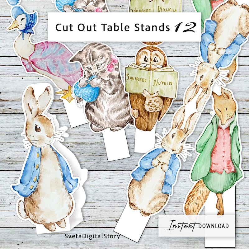 Beatrix Potter Characters Clipart - Etsy
