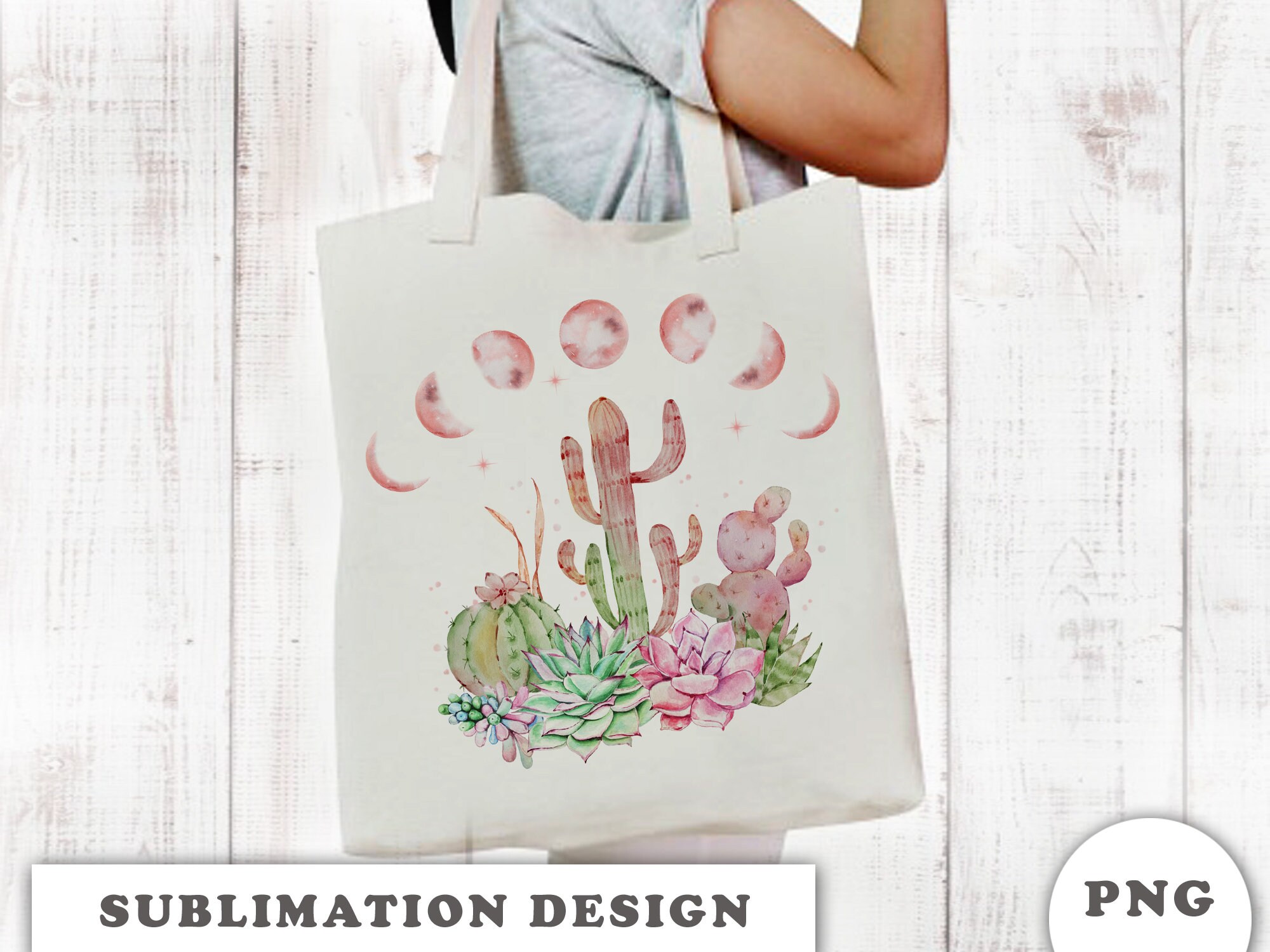 Cactus Sublimation Designs Downloads, Watercolor Pink Cactus Png ...