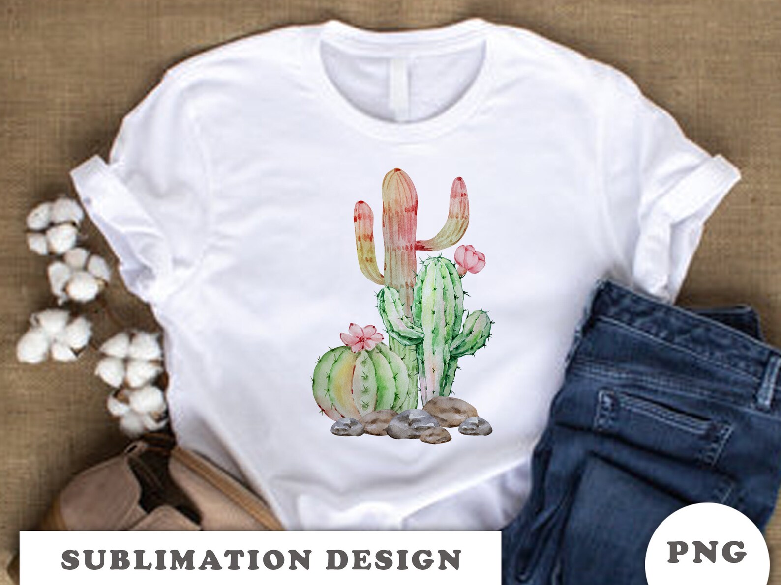 Cactus Sublimation Designs Downloads Watercolor Cactus Png - Etsy
