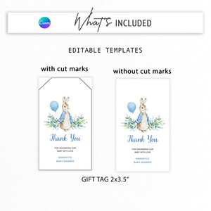 Peter Rabbit Gift Tags | Printable Baby Shower Thank You Favor Tag ...