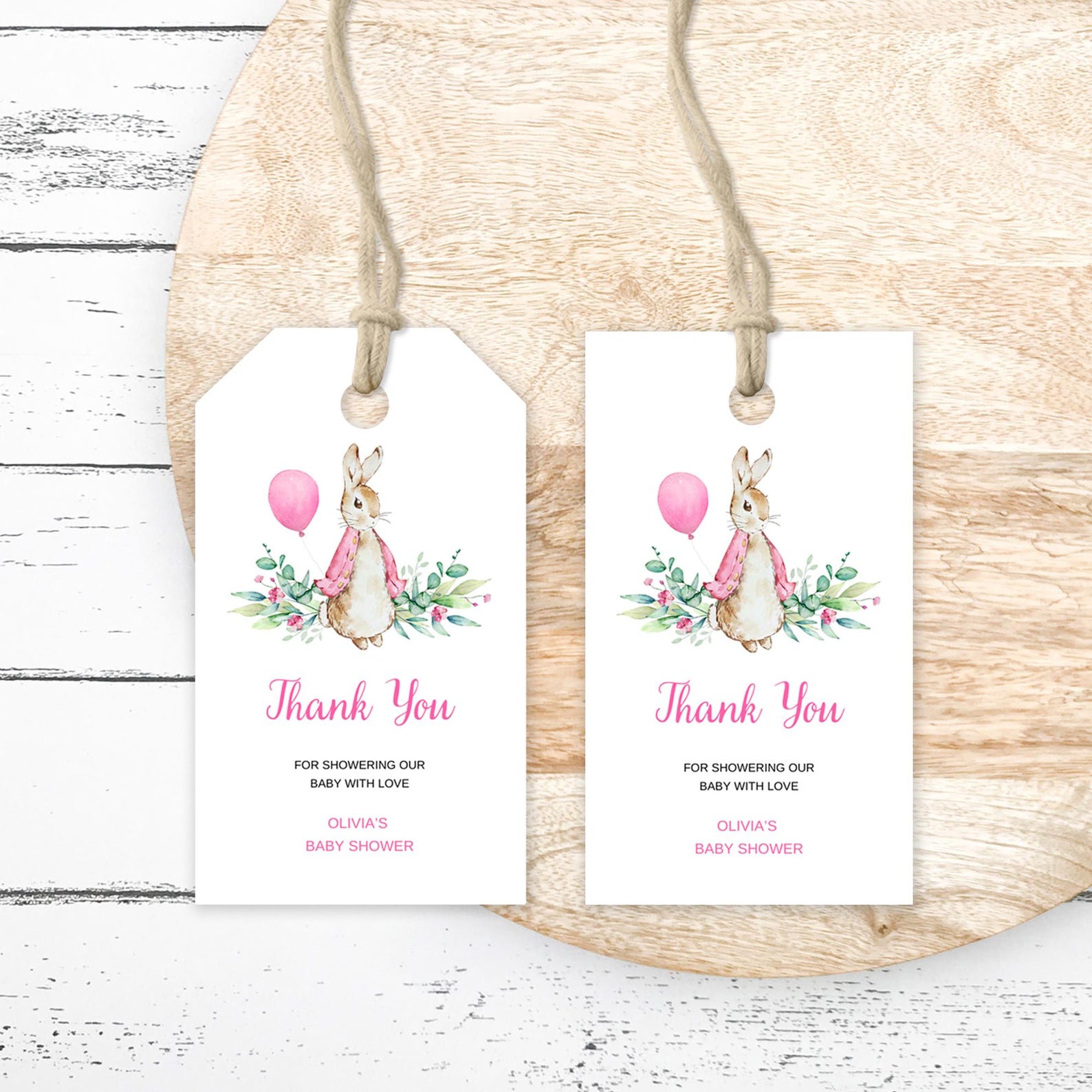 Peter Rabbit Gift Tags | Printable Baby Shower Thank You Favor Tag ...