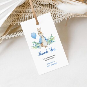 Peter Rabbit Gift Tags | Printable Baby Shower Thank You Favor Tag ...