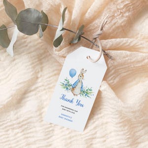 Peter Rabbit Gift Tags | Printable Baby Shower Thank You Favor Tag ...