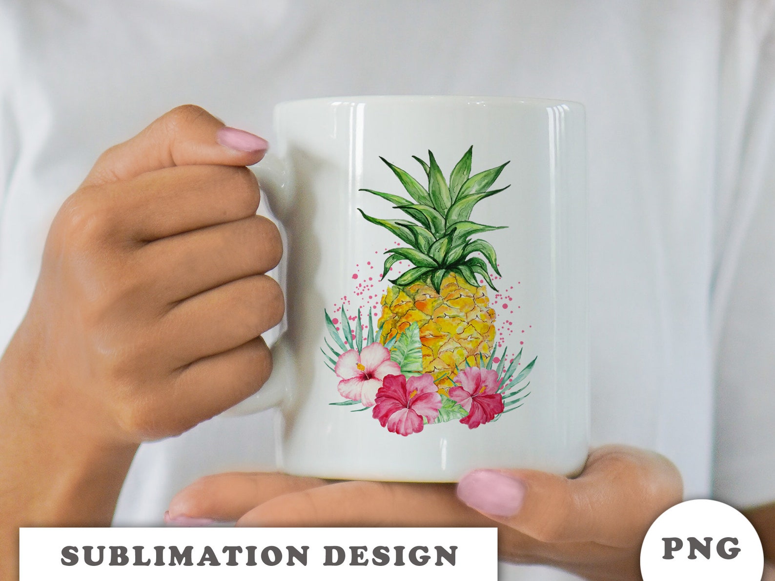 Pineapple Sublimation Designs Watercolor Pineapple With - Etsy