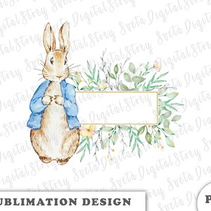 Peter Rabbit Frame PNG Watercolor Peter Rabbit Sublimation - Etsy