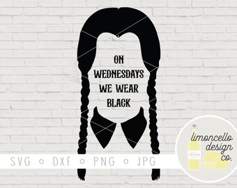On Wednesdays We Wear Black SVG - Etsy