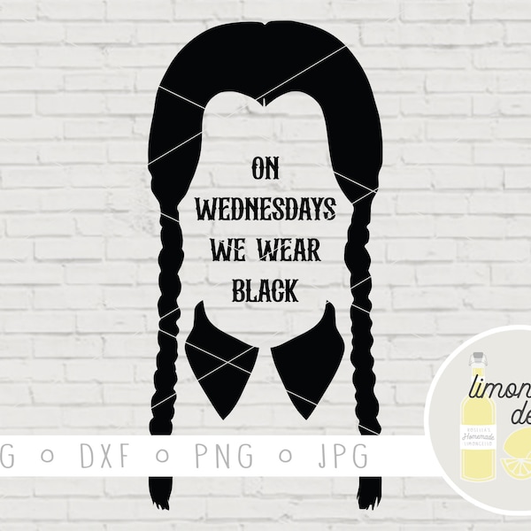 Wednesday We Wear Black Svg - Etsy