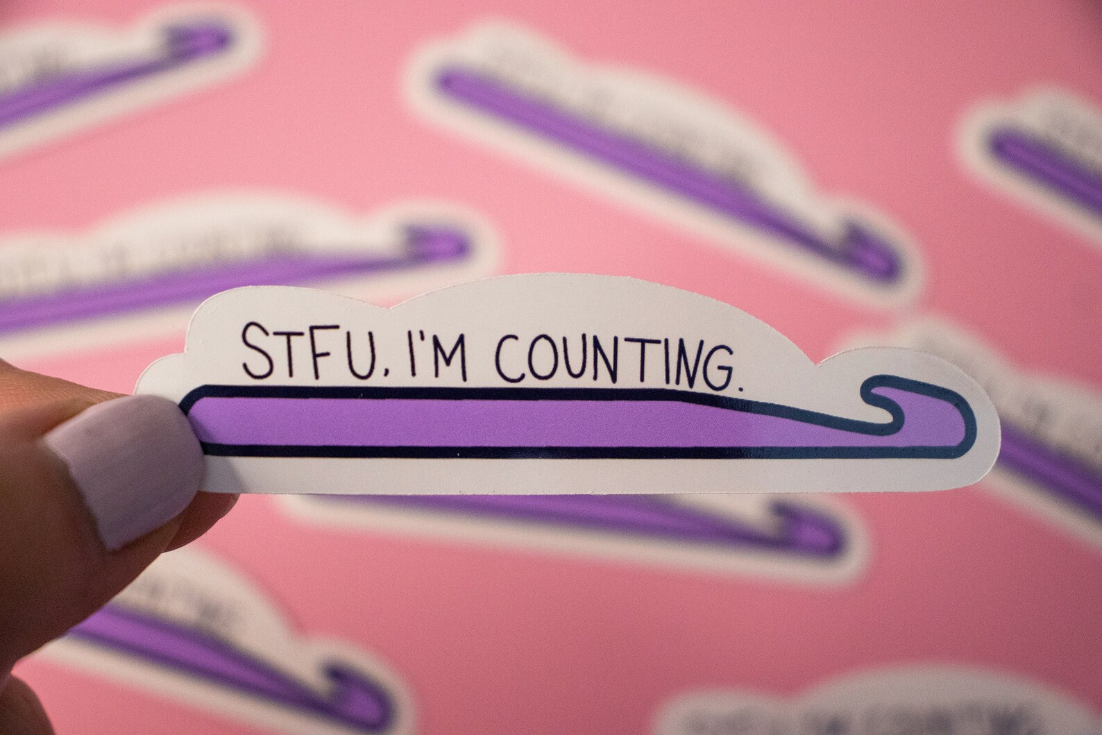 STFU I'm Counting Sticker Crochet Stickers Gift for - Etsy