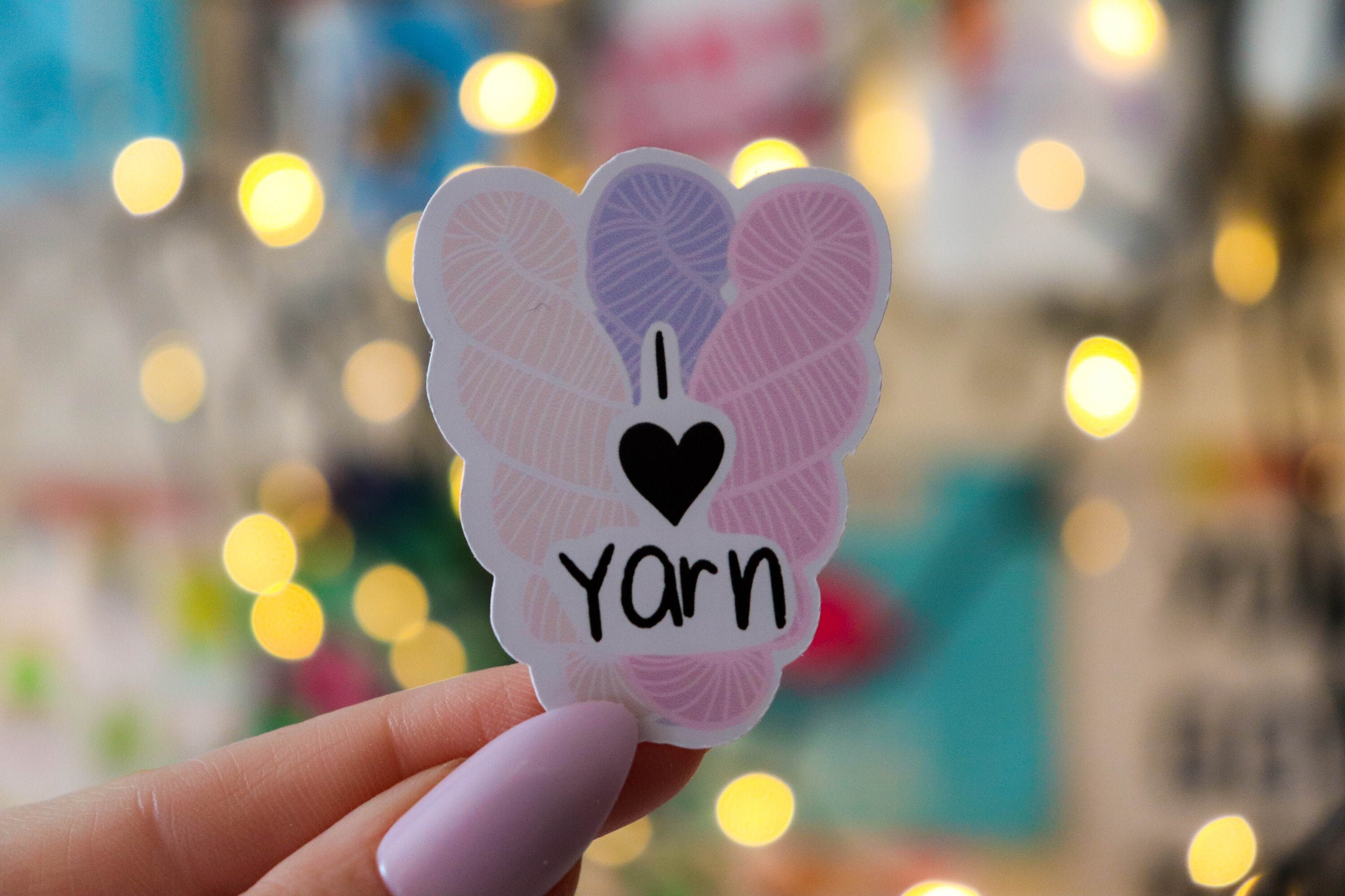 I love yarn skeins sticker yarn stickers yarn lovers gifts | Etsy