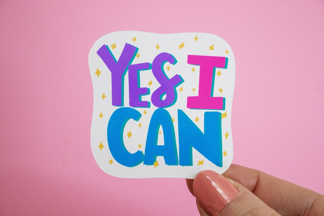 Yes I Can Sticker, Sticker for Journal, Positive Affirmations Stickers ...