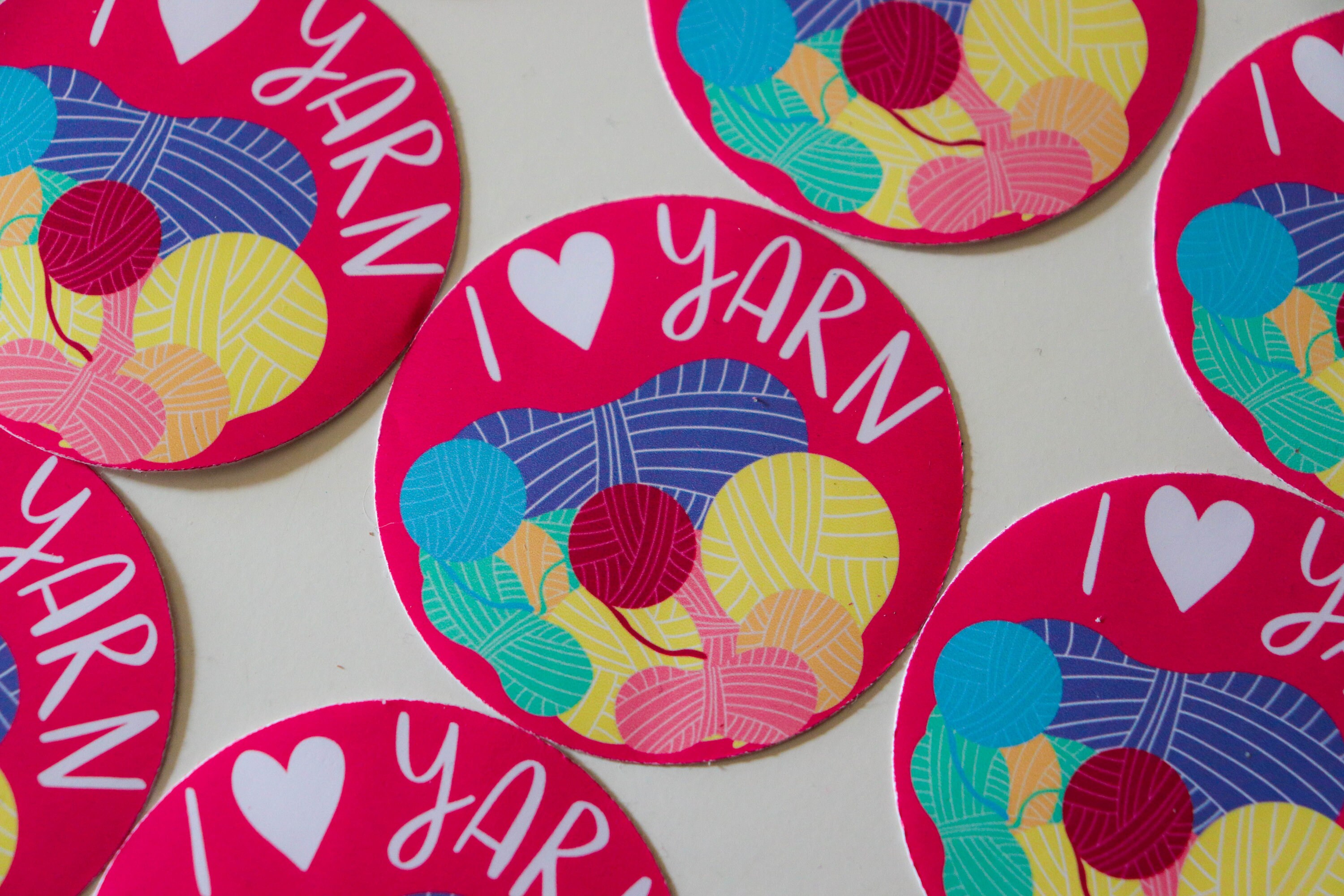 I Love Yarn Sticker Yarn Stickers Hand Dyed Yarn Crochet - Etsy