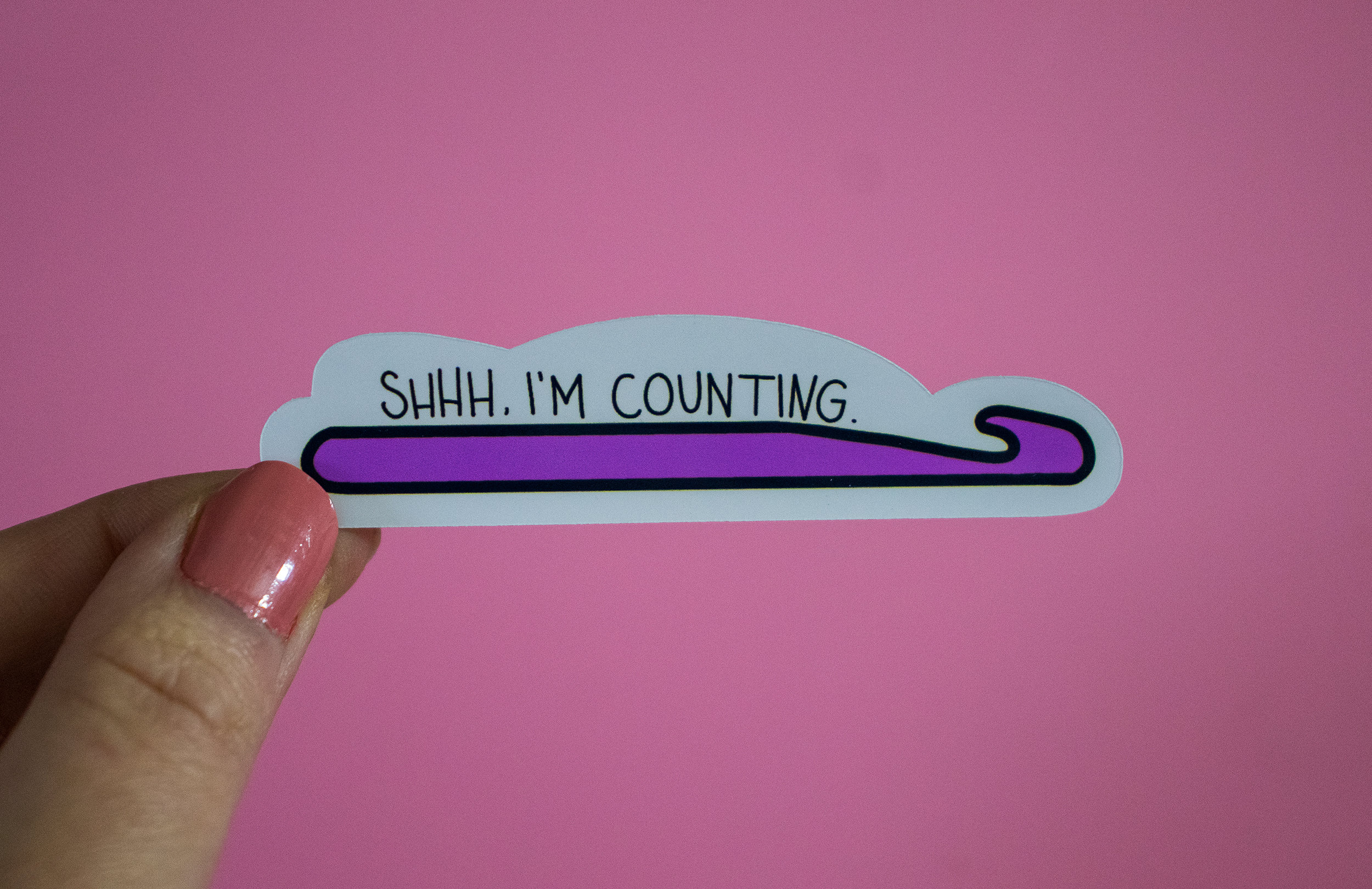 Shh I'm Counting Sticker Crochet Sticker Gift for | Etsy UK