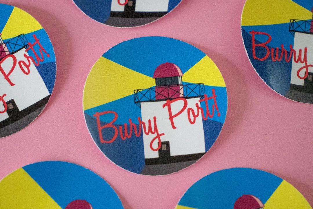 Burry Port Sticker, Wales Art, Welsh Art, Carmarthenshire, South Wales ...