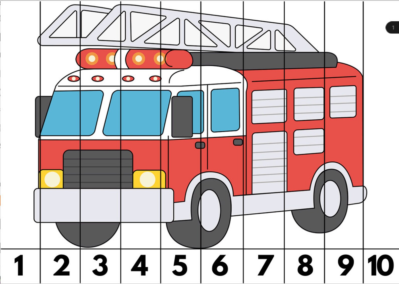 Montessori-inspired Skip Counting Puzzles: Emergency Vehicles X 4 ...