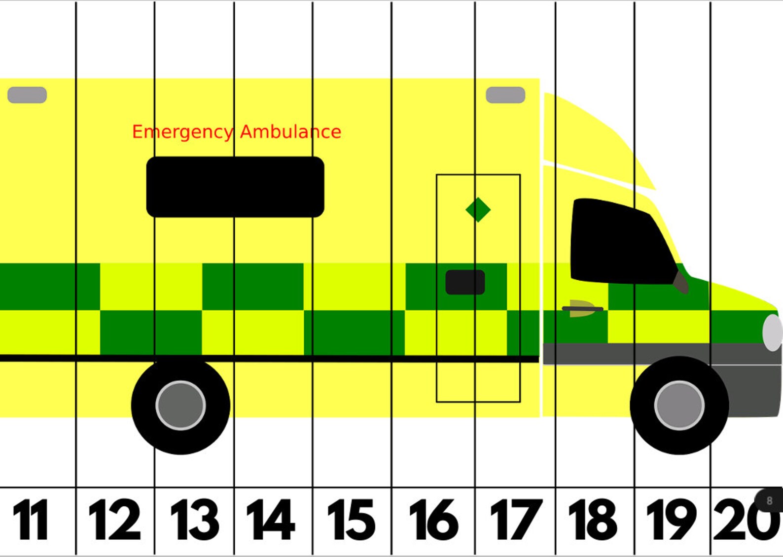 Montessori-inspired Skip Counting Puzzles: Emergency Vehicles X 4 ...