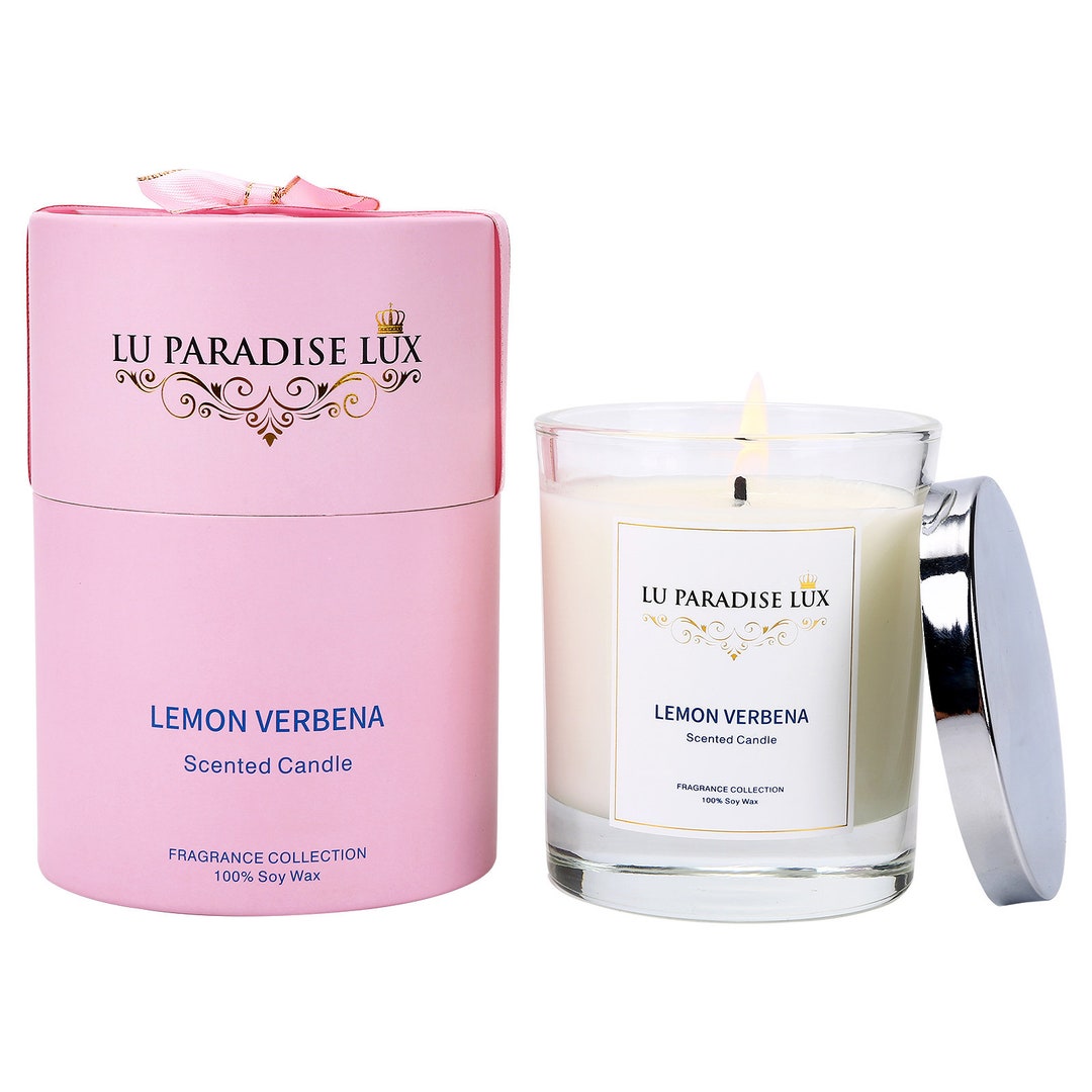 LU Paradise LUX 7.5oz Luxury Glass Jar Candles | French Pear Candles ...