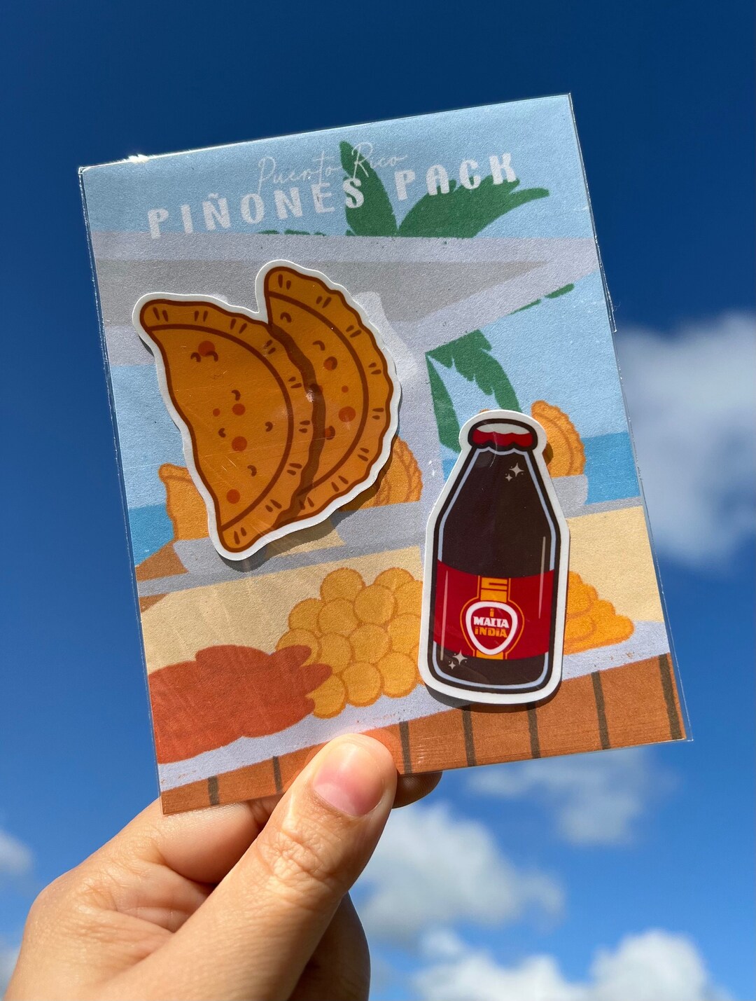 Puerto Rico Piñones Sticker Pack | Malta India Sticker | Empanadilla ...