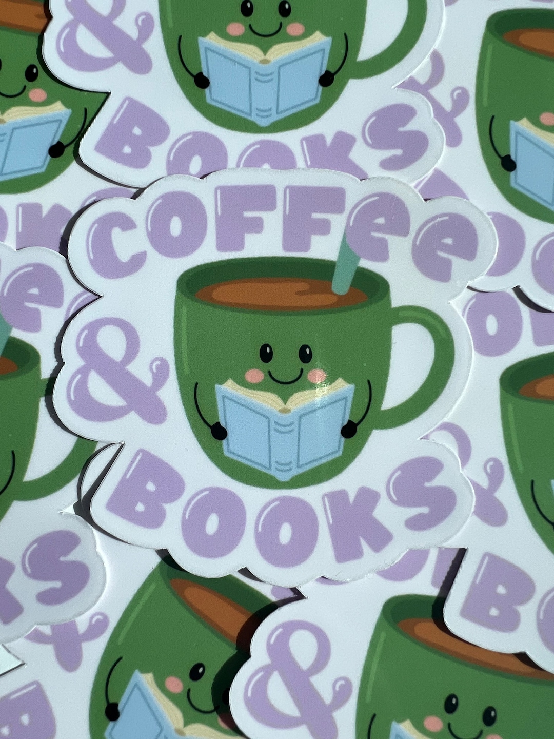 Coffee and Books Sticker | Book Sticker | Kindle Sticker - Etsy