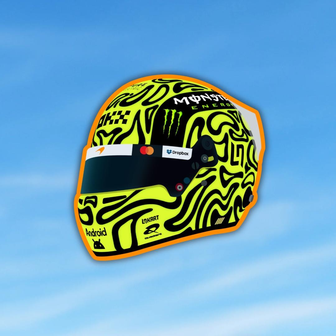 Lando Norris 2026 Full Size Helmet Sticker | Lando Norris Sticker | F1 ...