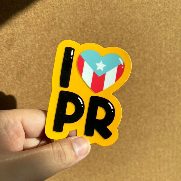 Puerto Rico Map Sticker - Etsy