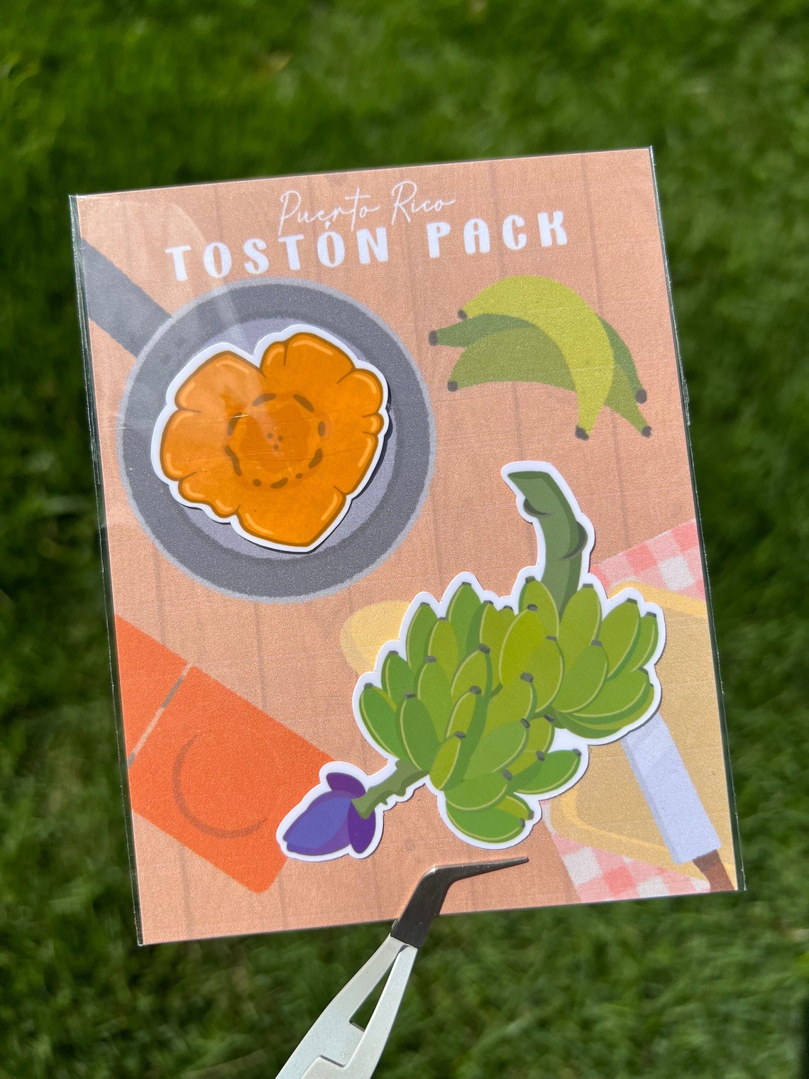 Puerto Rico Toston Sticker Pack | Toston Sticker | Racimo Sticker ...