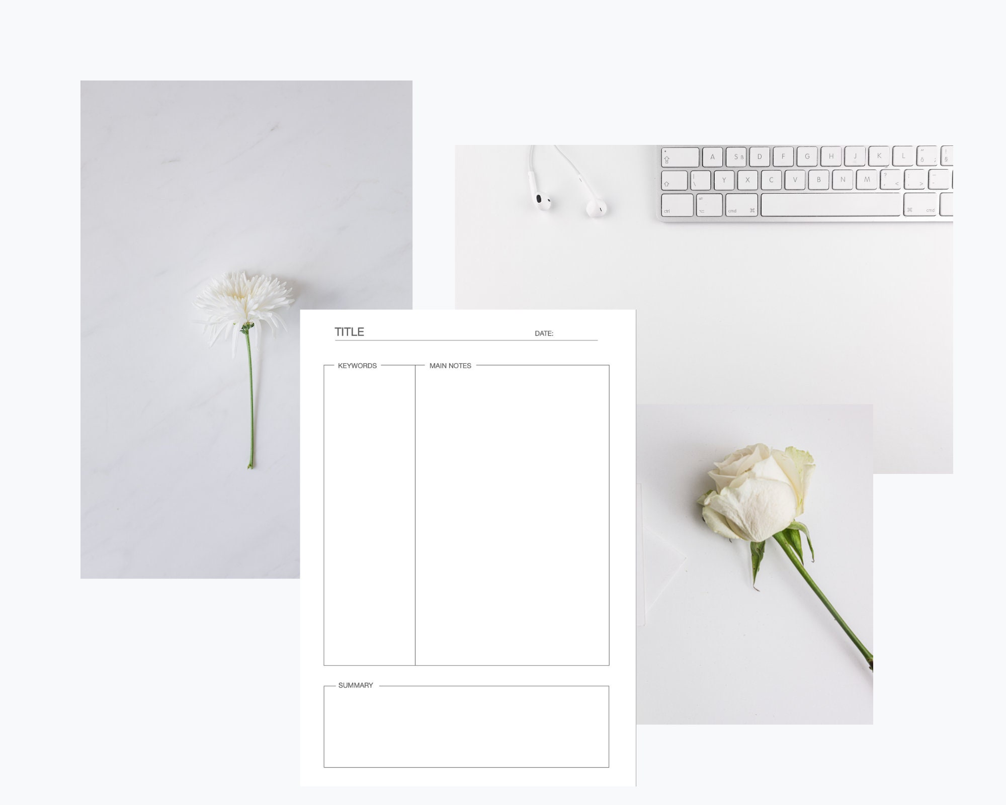 Minimalist Printable (1 * A4 Page) Note-taking Template | Cornell Notes ...