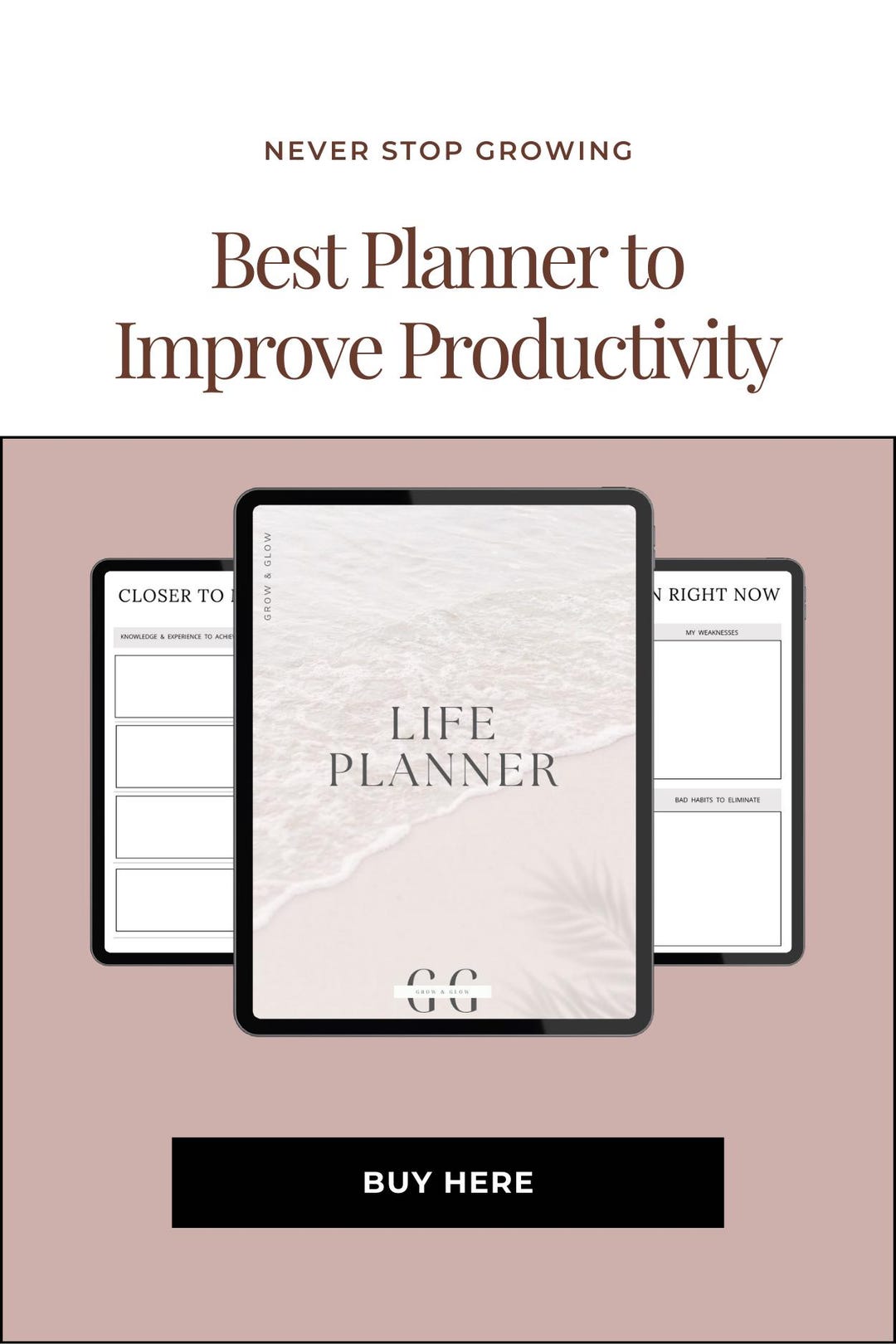 Timeless Growth Planner A4 | Printable Goal Planner | Daily, Weekly ...