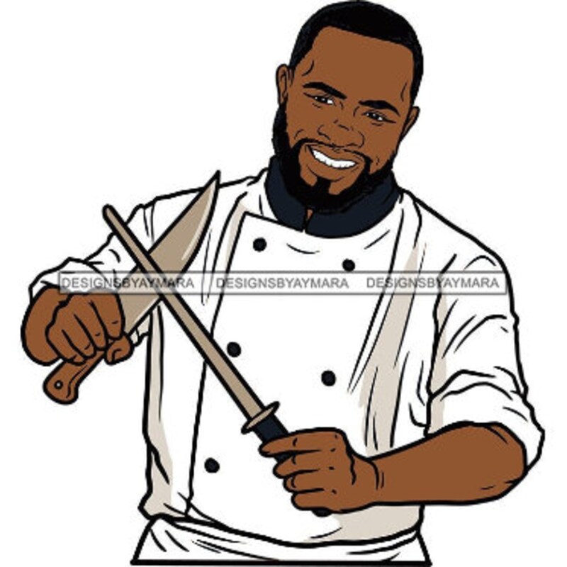 Black Male Chef Svg - Etsy