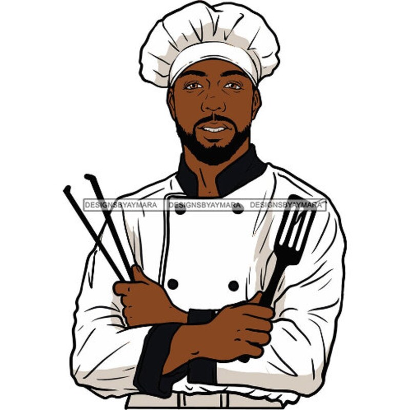 Black Male Chef Svg - Etsy