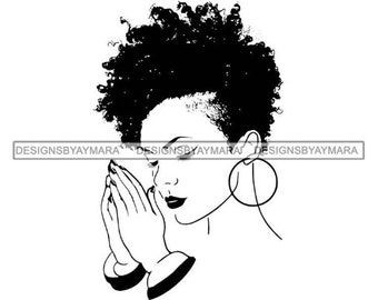 Women Praying Nubian Princess Queen Afro Hair Style Beautiful - Etsy