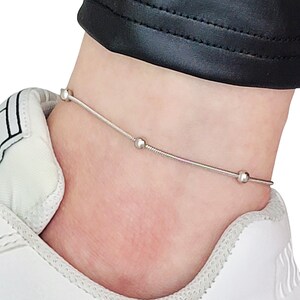 316L Stainless Steel Waterproof Ankle Bracelet Anklet for Women ...