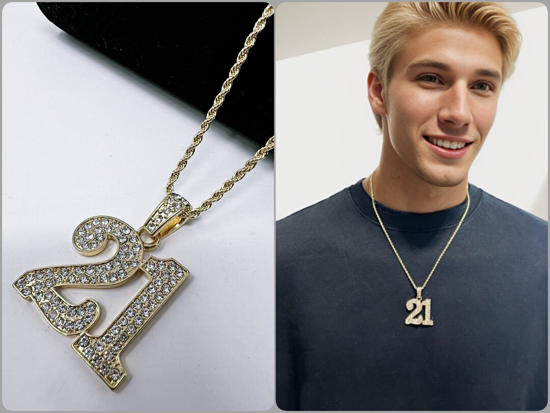 Hip Hop Savage Number 21 Pendant 18,20,24 Box, Cuban, Rope Chain ...
