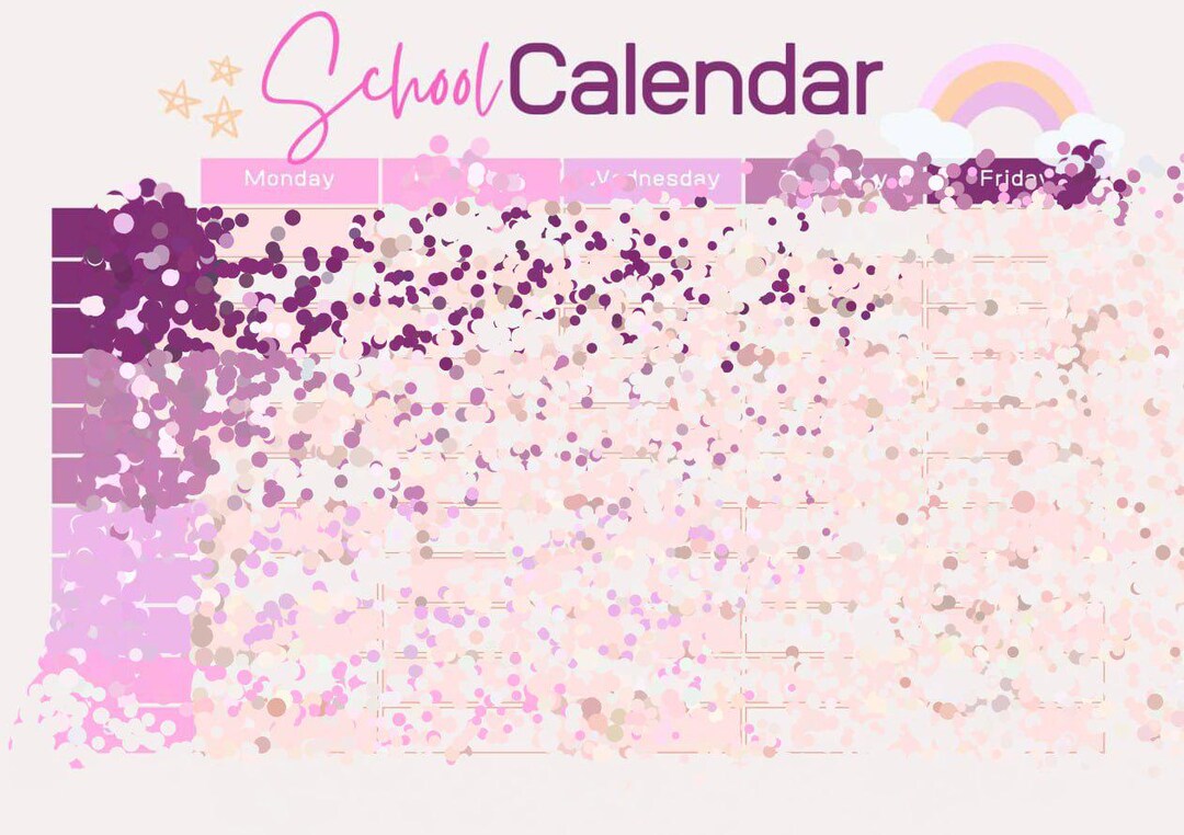 Class Schedule Template, Kids Teens Week School Schedule, Weekly ...