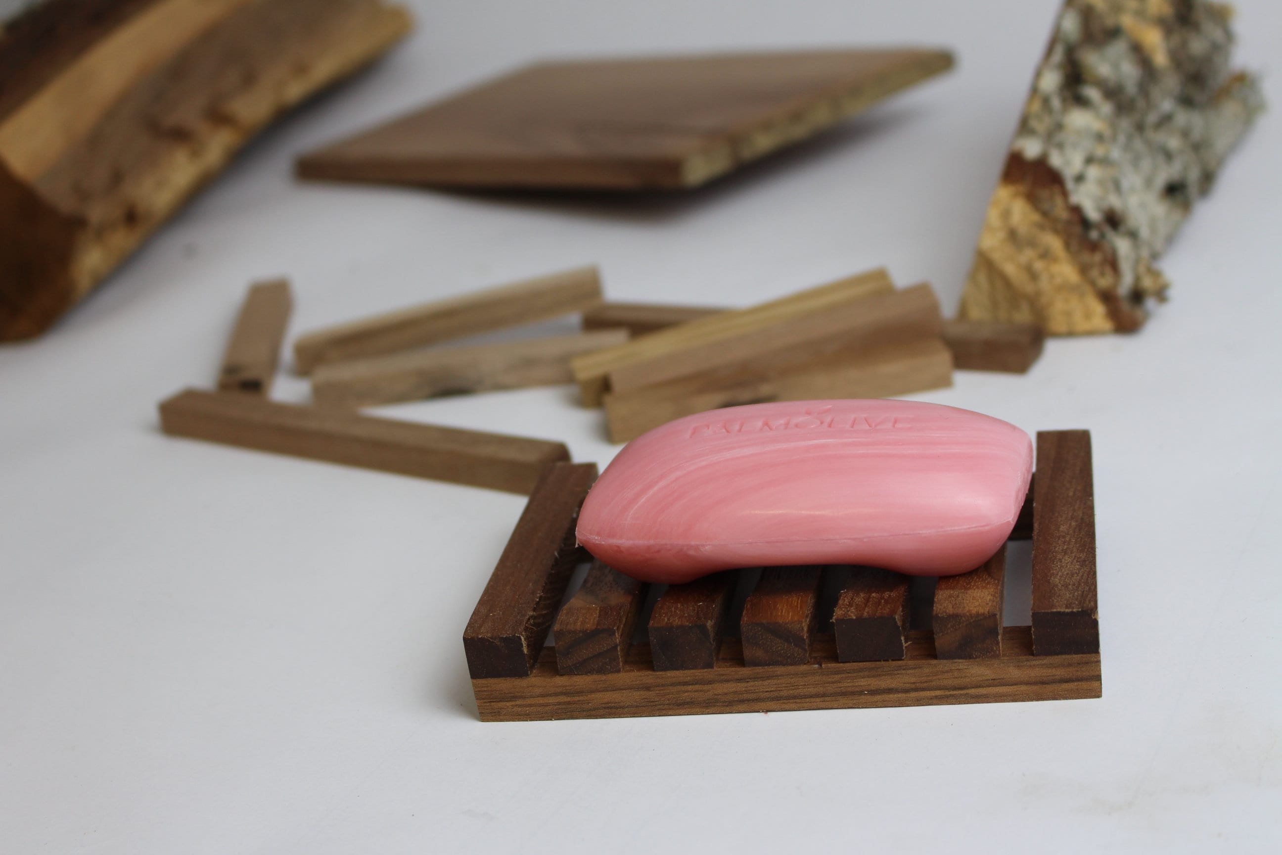 Wooden Soap Dish, Soap Saver, Solid Wood Tray for Hard Soap, Bathroom ...