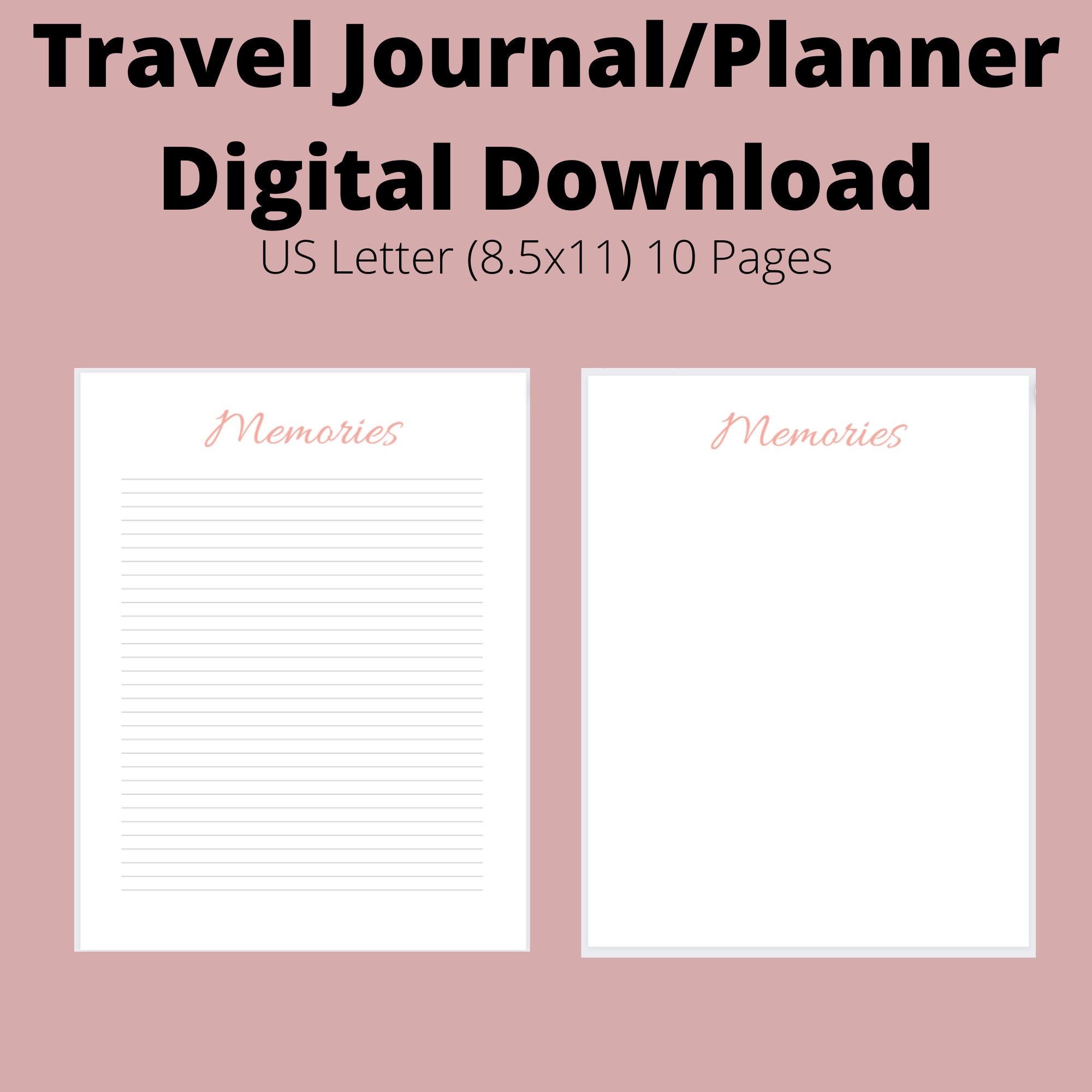 Travel Planner/journal Digital Printable - Etsy