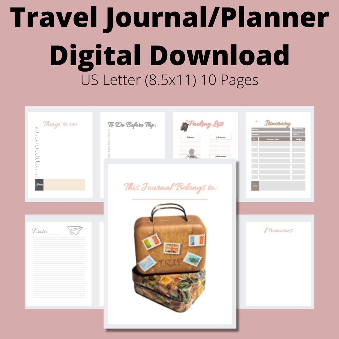 Travel Planner/journal Digital Printable - Etsy
