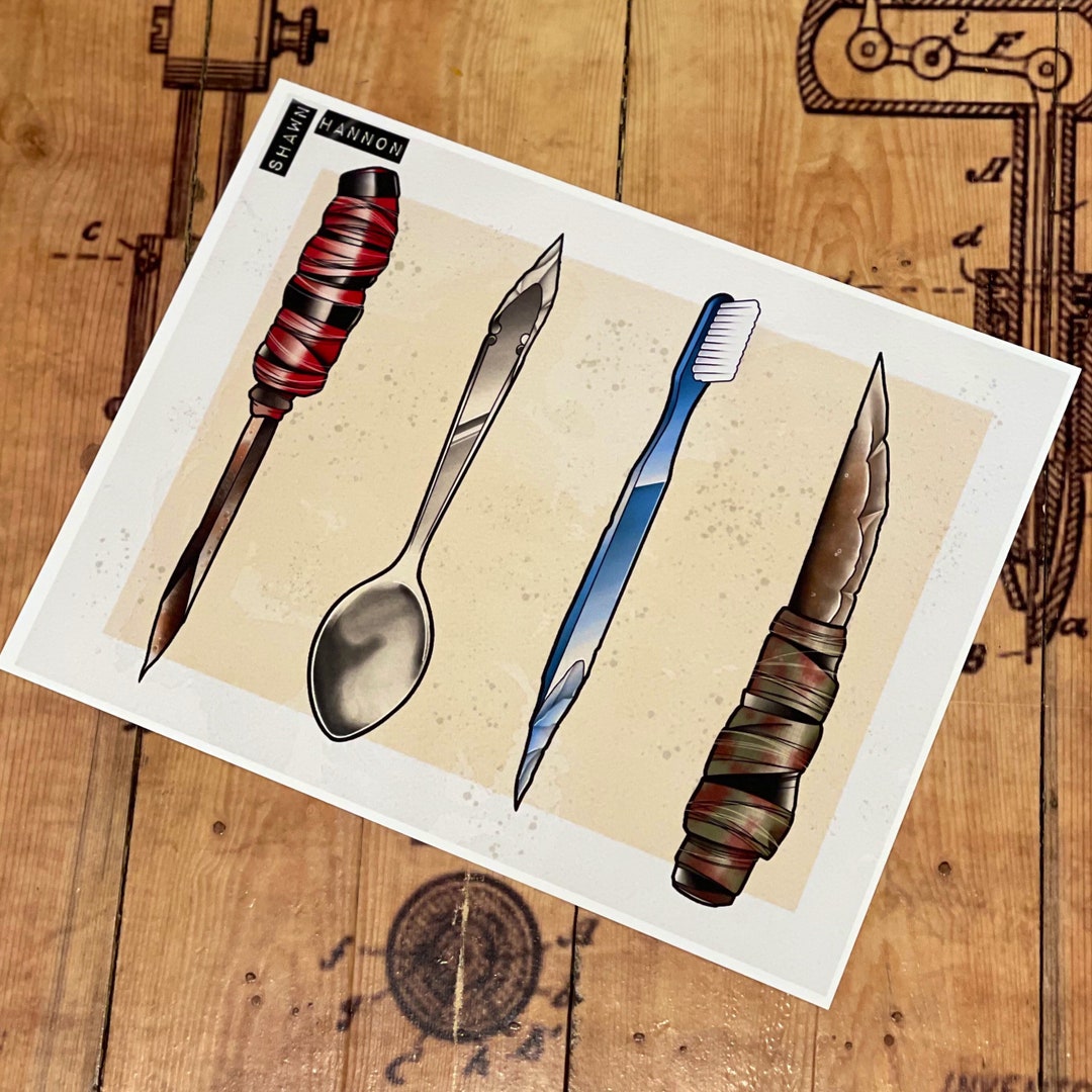 Prison Shank #1 Tattoo Art Print - Etsy