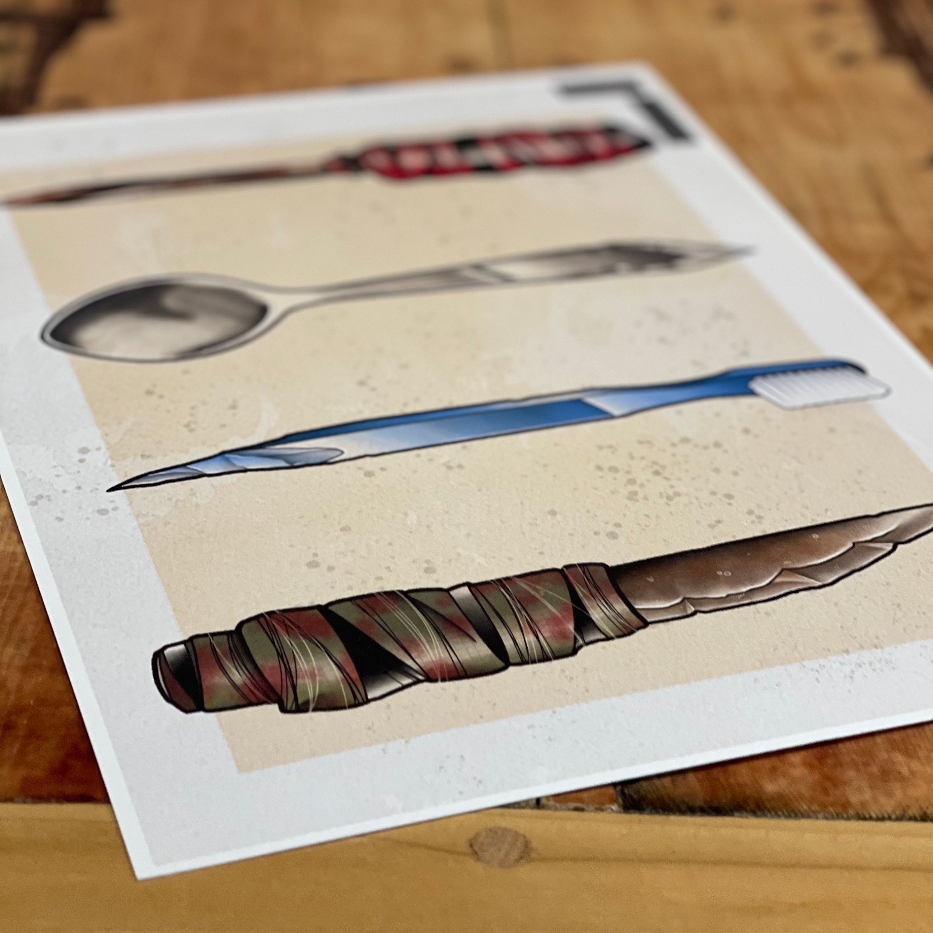 Prison Shank 1 Tattoo Art Print - Etsy UK