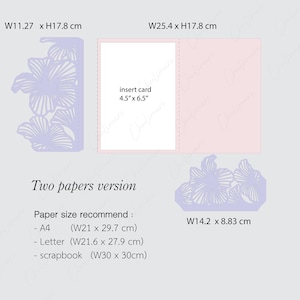 5x7 Hibiscus Tri-fold Cricut Wedding Invitation Template, Wedding ...