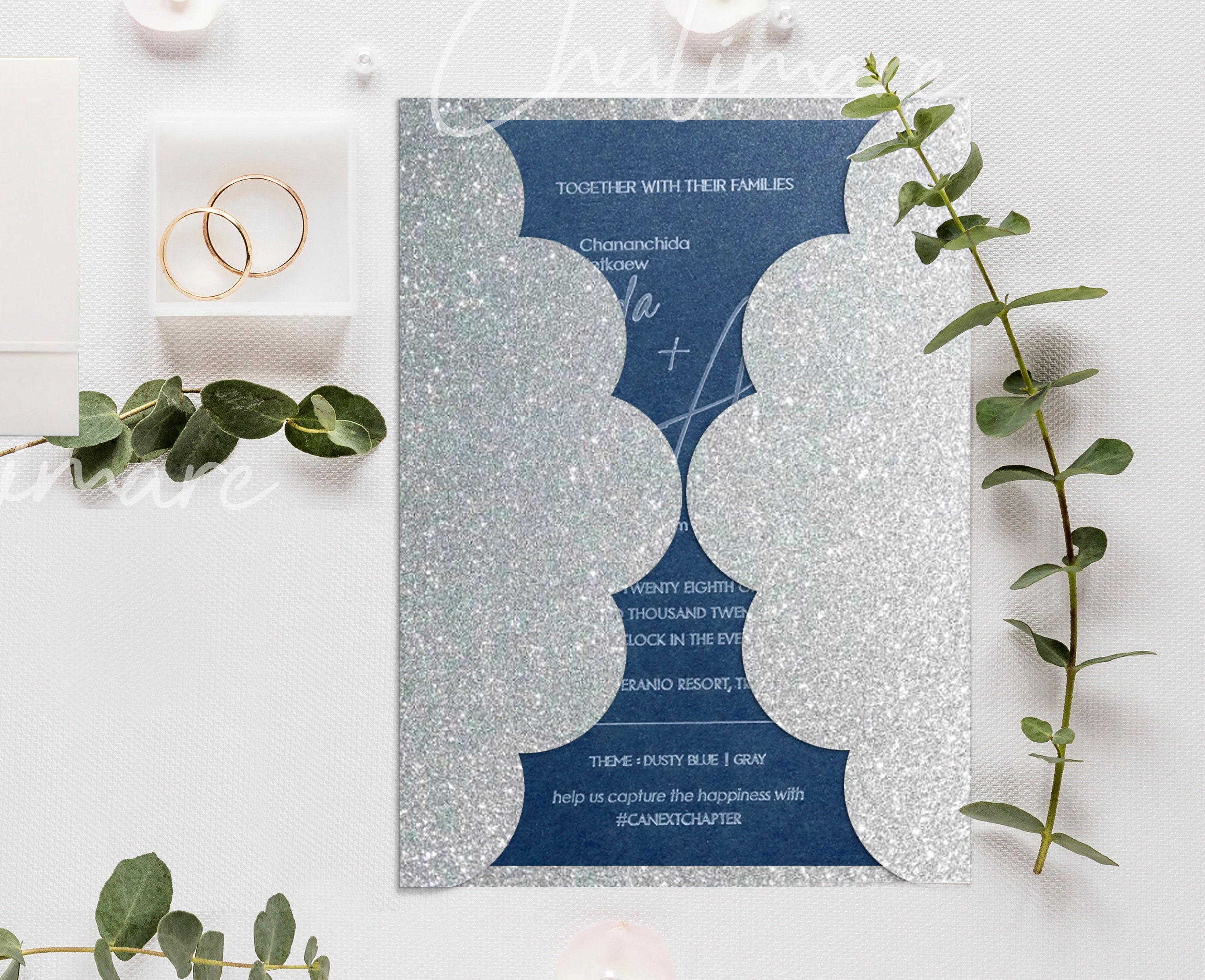 5x7 Arc Gate-fold Wedding Invitation Laser Cut Card Template - Etsy