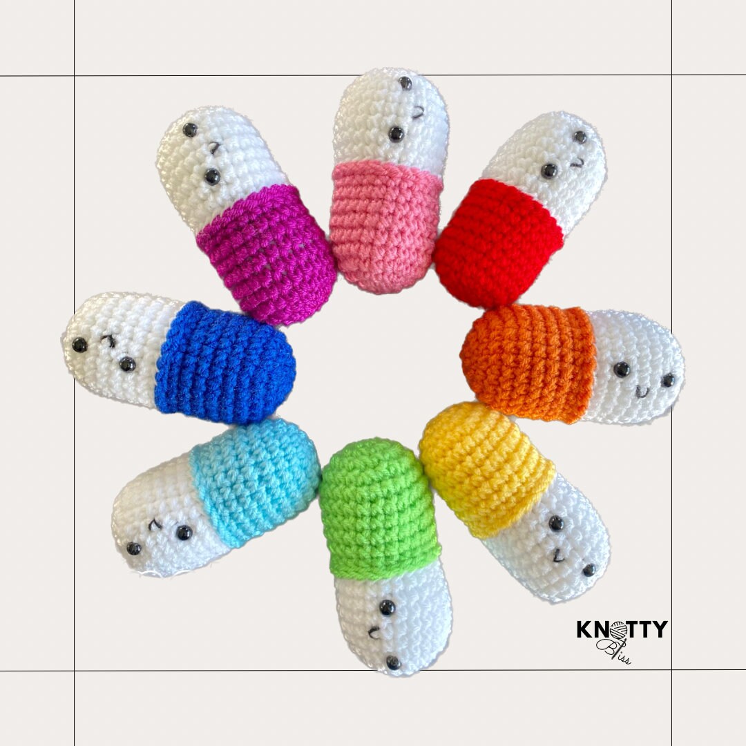 Crochet Chill Pill Plush - Etsy