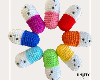 Chill Pill Crochet Plush Toy, Stress Relief Toy - Etsy