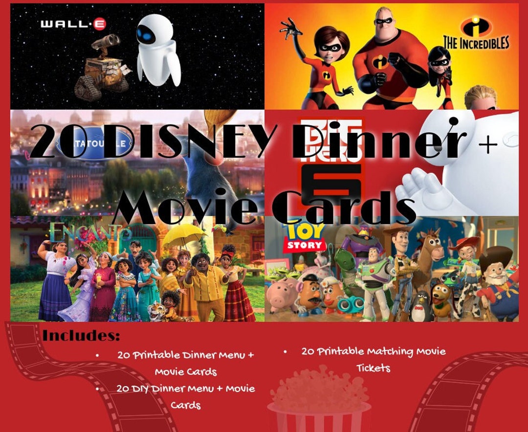 NEW! 20 Dinner and Movie Menus | Personalize, Download, and Print. - Etsy