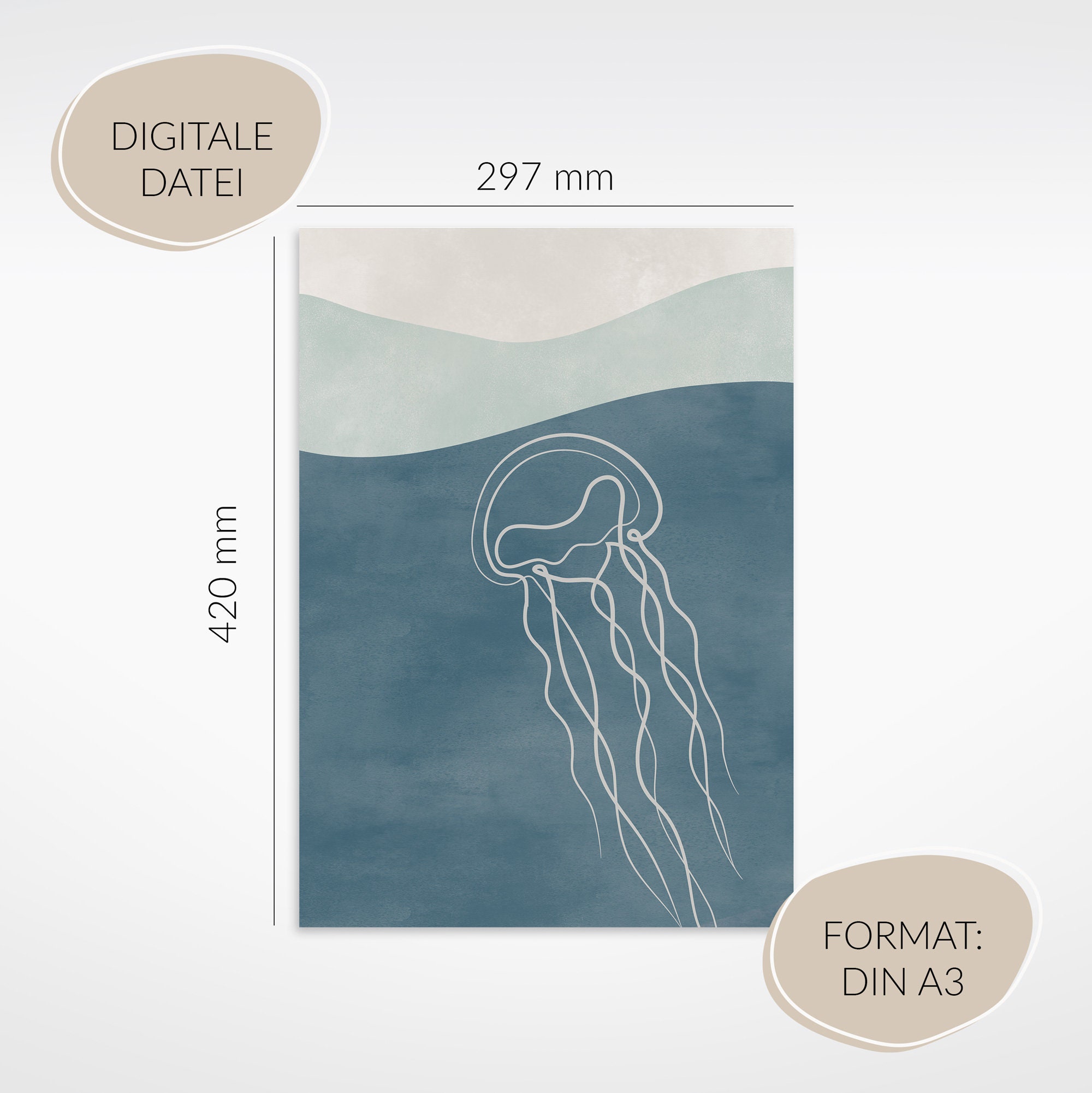 Under the Sea Poster Set Line Art Digital Download - Etsy