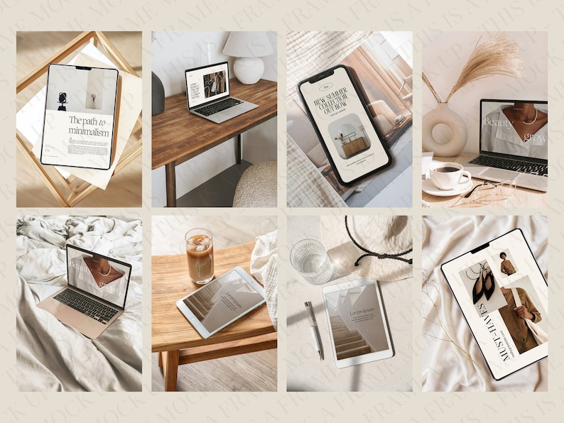 25 Digital Product Mockup Bundle MacBook Mockup iPad Mockup Digital ...